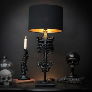 The Skeleton Table Lamp by the Blackened Teeth | Ribcage Lamp | Gothic ...