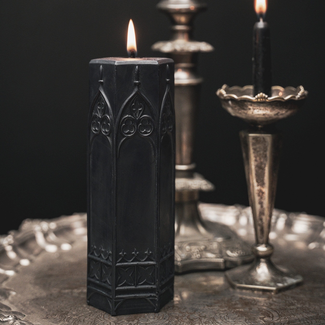 Cathedral Gothic Pillar Candle | Gothic Architecture Candle | by the ...