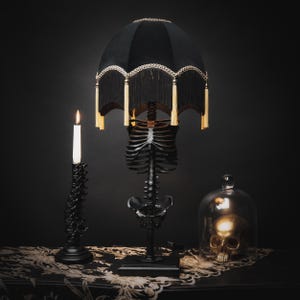 The Skeleton Table Lamp by the Blackened Teeth | Ribcage Lamp | Gothic ...