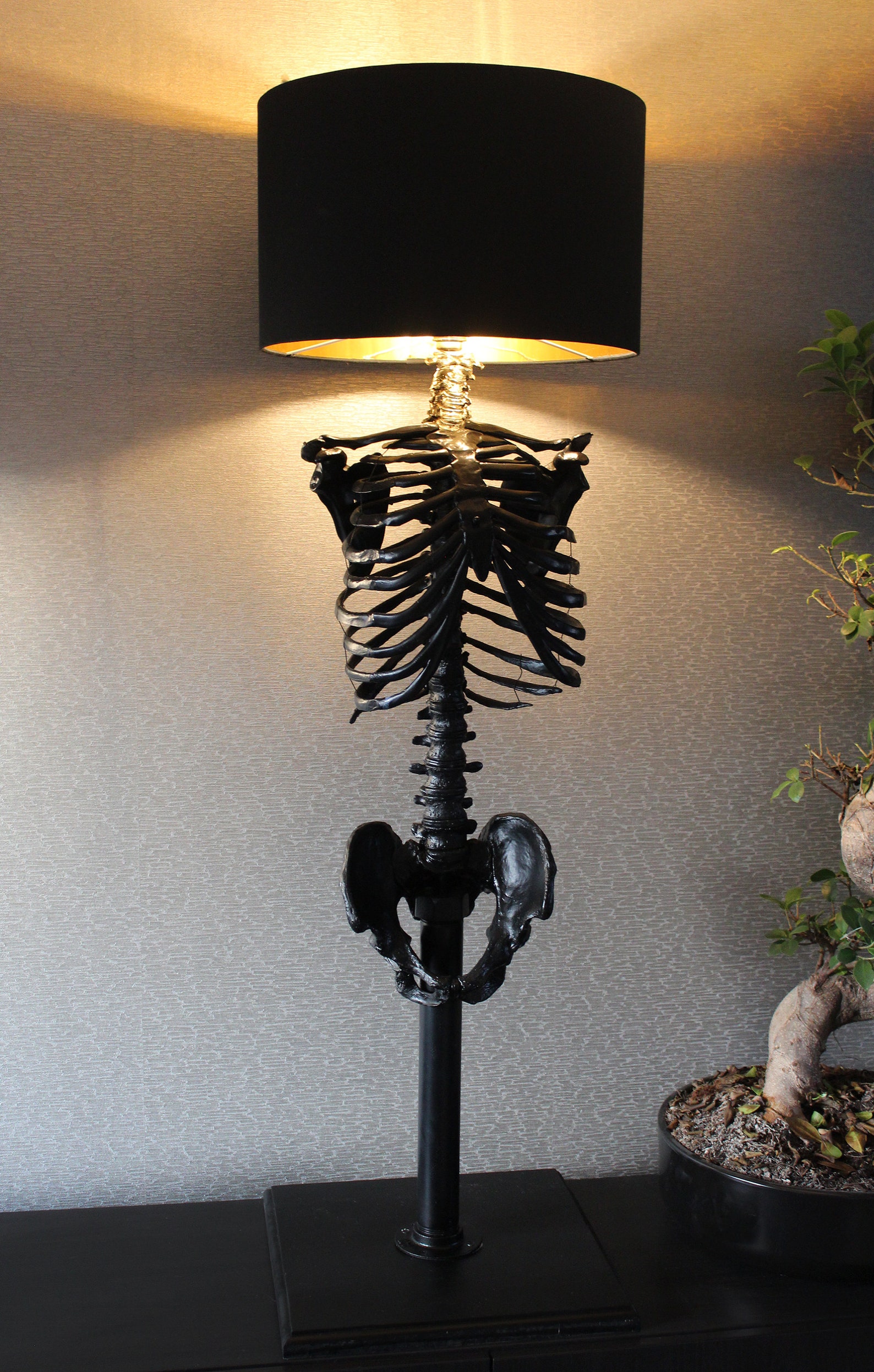 Skeleton Floor Lamp Gothic Home Decor Handmade by the - Etsy
