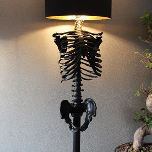 Skeleton Floor Lamp Gothic Home Decor Handmade by the - Etsy