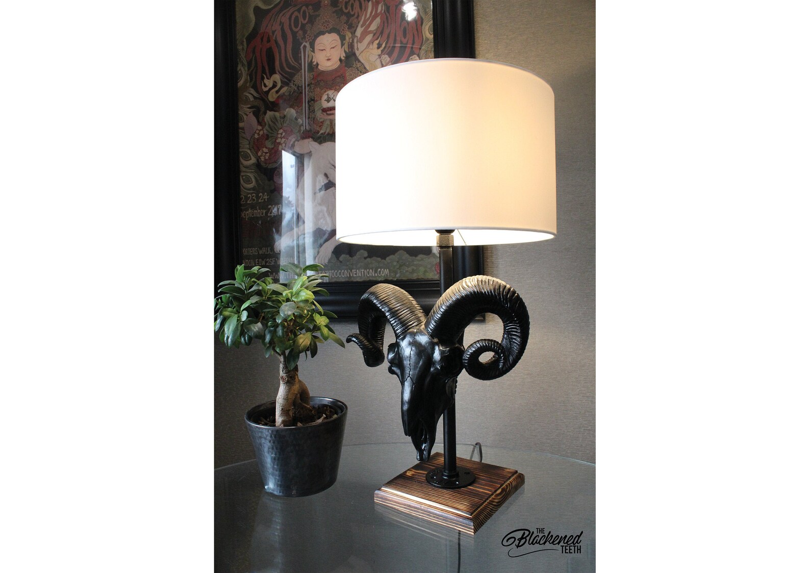 Ram Skull Table Lamp Gothic Home Decor Skull Decor - Etsy