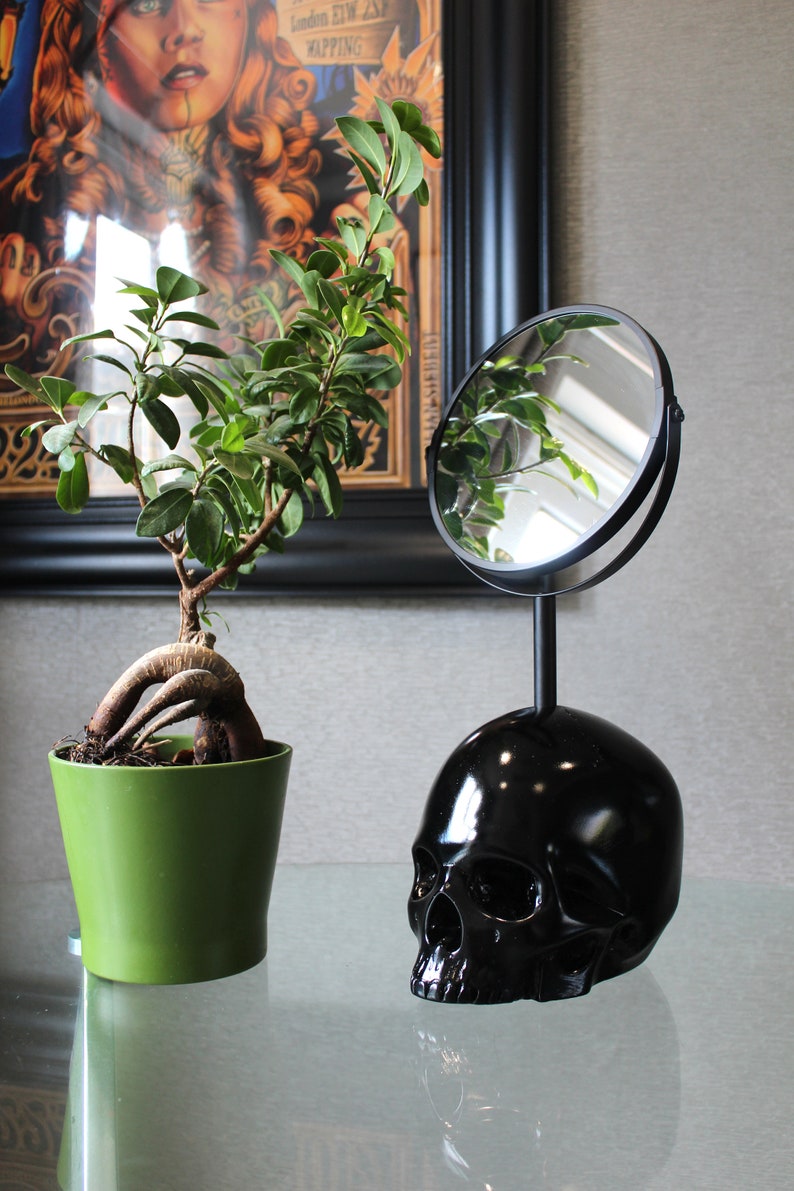 Skull Make up Mirror Pastel Gothic Home Decor Handmade by - Etsy UK