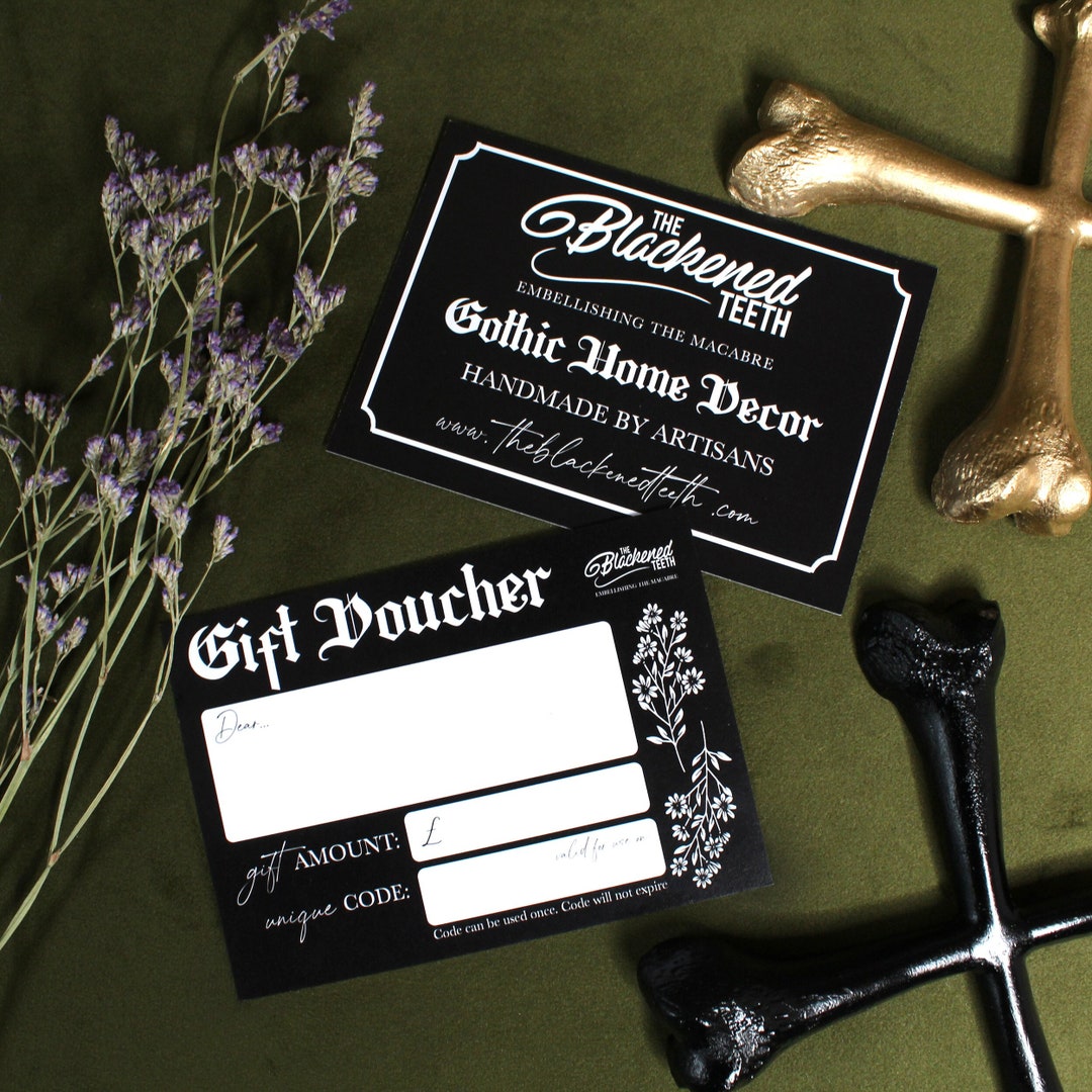 Gift Voucher the Blackened Teeth - Etsy