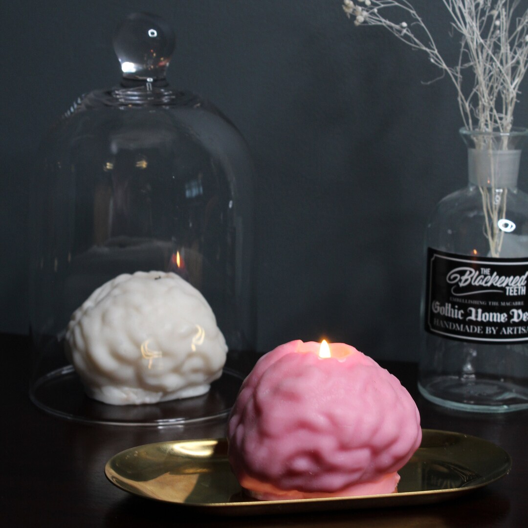Human Brain Candle | Gothic Gifts by the Blackened Teeth | Vegan ...