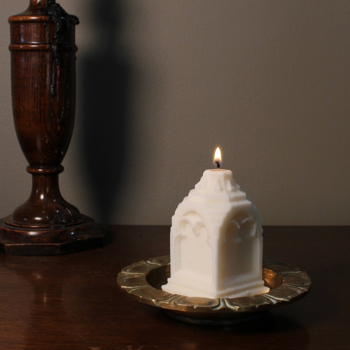 Gravestone Candle Gothic Vegan Candle Handmade by the - Etsy