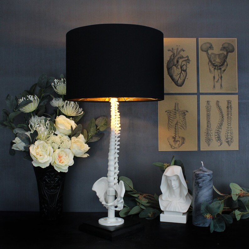 The Spine Lamp Handmade Gothic Home Decor by the Blackened - Etsy