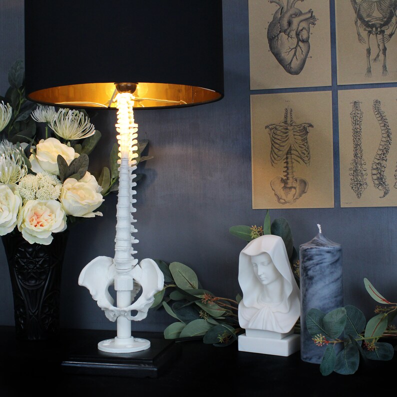 The Spine Lamp Handmade Gothic Home Decor by the Blackened - Etsy