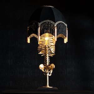 The Skeleton Table Lamp by the Blackened Teeth | Ribcage Lamp | Gothic ...