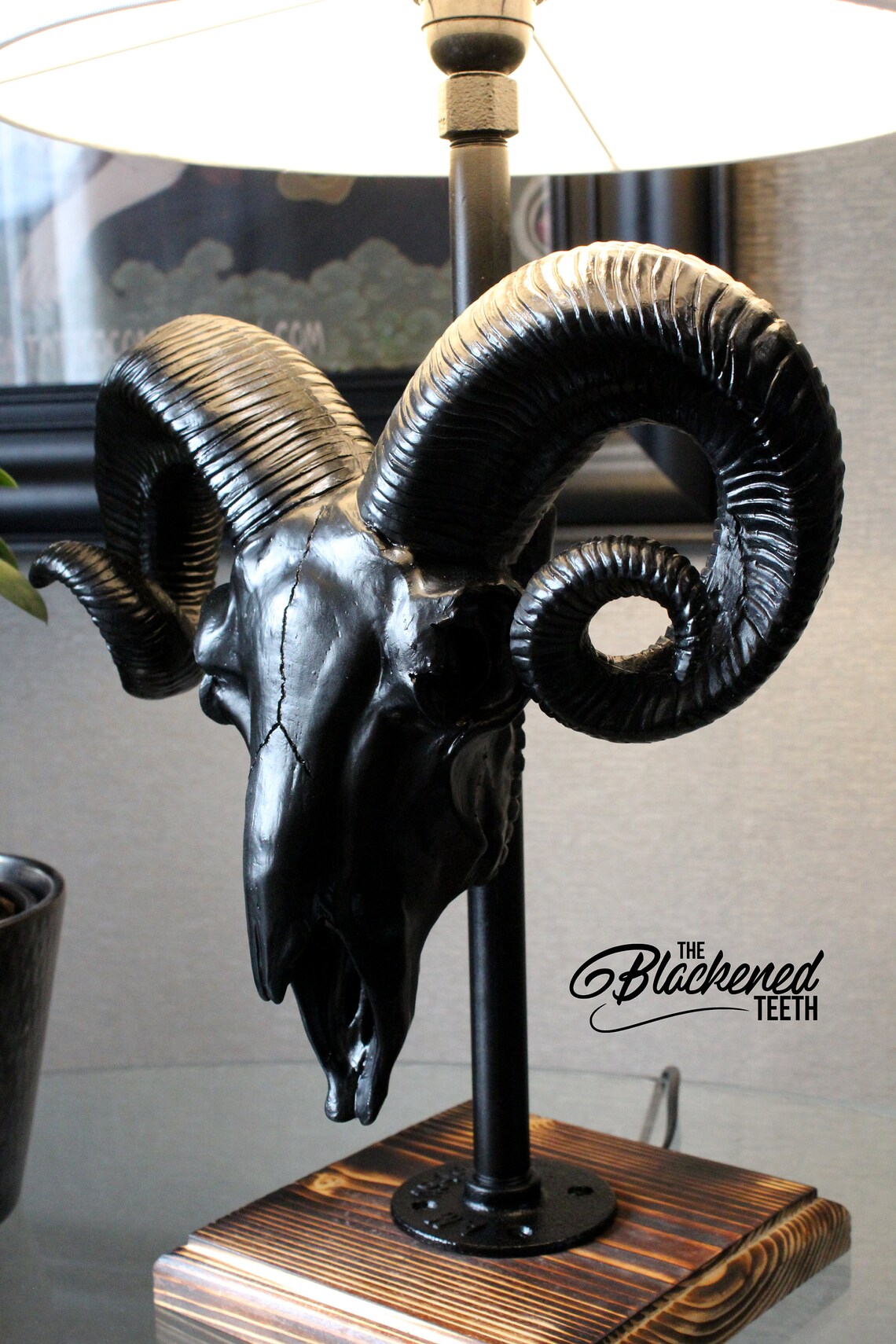 Ram Skull Table Lamp Gothic Home Decor Skull Decor - Etsy