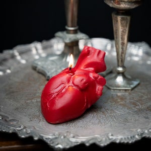 Blood Red Heart Candle - Anatomical Heart Unique Candle | Gothic Gift ...