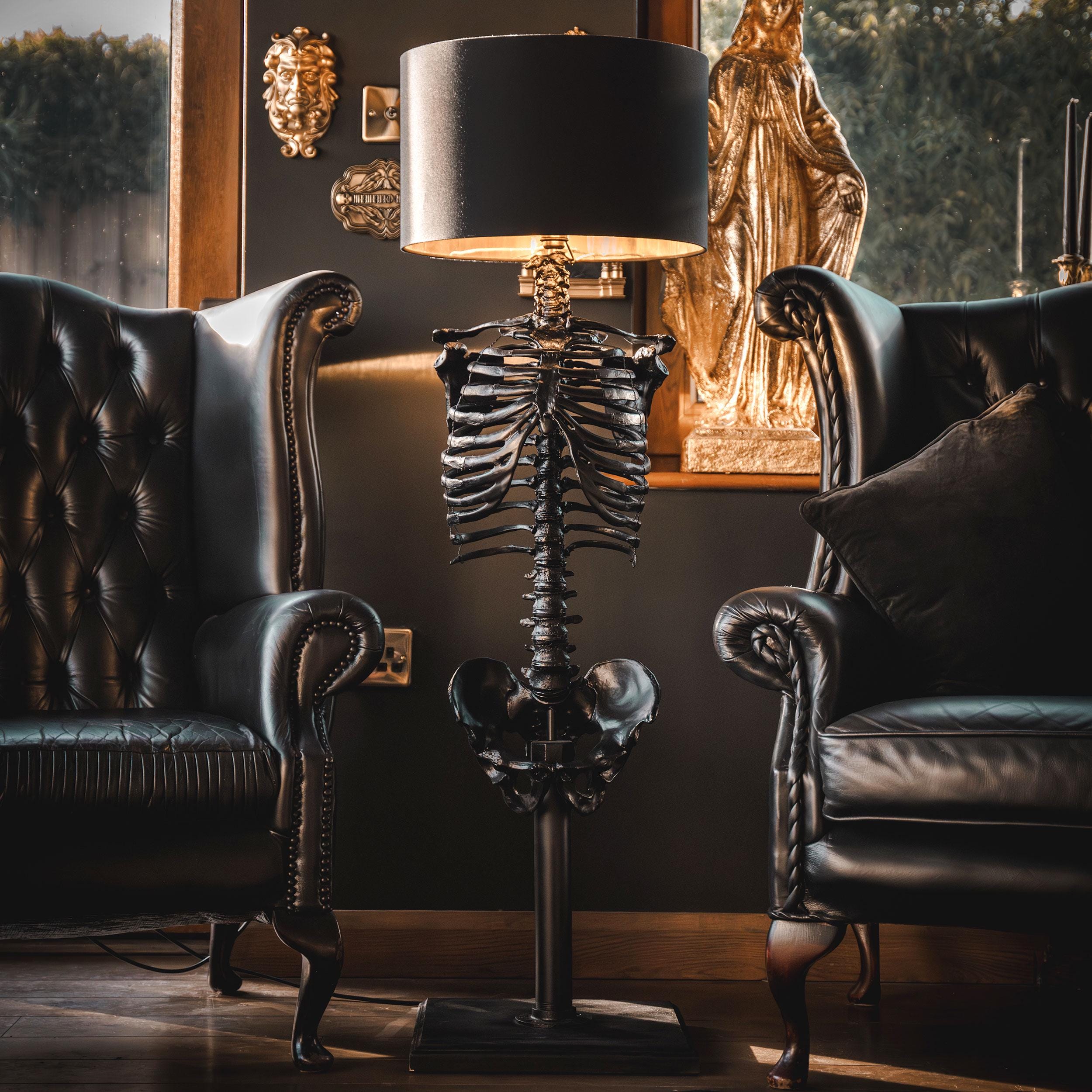 Skeleton Floor Lamp | Gothic Home Decor | Handmade by the Blackened ...