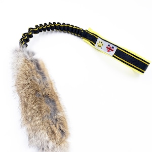Paws Made Bunny Bungee Rabbit Fur Dog Tug High Reward Agility Flyball ...