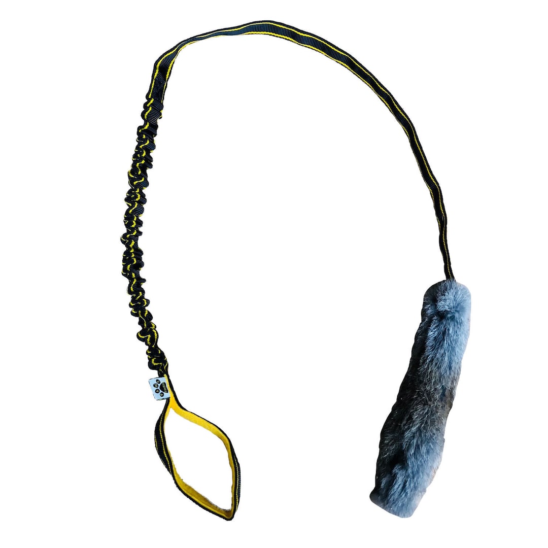 Paws Made Bunny EXTRA LONG BUNGEE Rabbit Fur Dog Tug Reward Agility ...