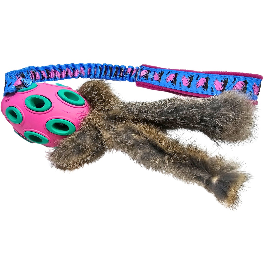 NEW Pawsmade Bungee Duratoy Rugby Ball With Sheep, Rabbit or Faux Tails ...