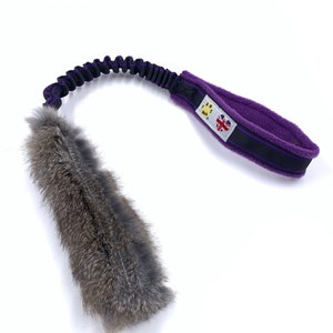 Paws Made Bunny Bungee Rabbit Fur Dog Tug High Reward Agility Flyball ...