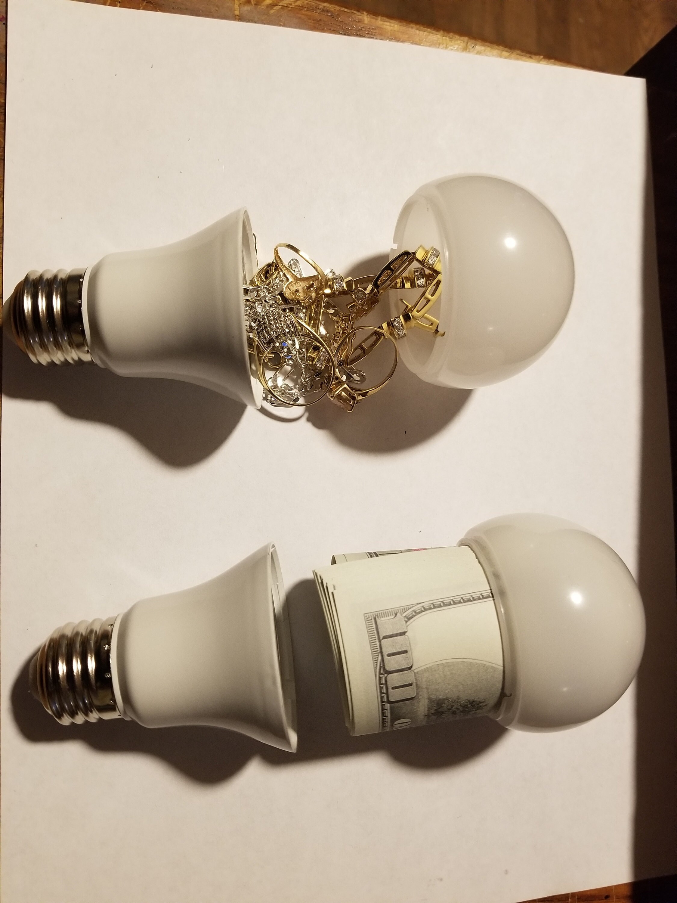 Fake LED Light Bulb Hidden Secret Stash Compartment Diversion | Etsy