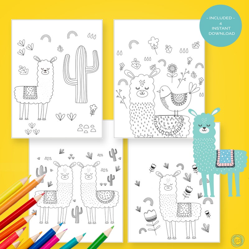 Lama ausmalbild - Etsy Österreich