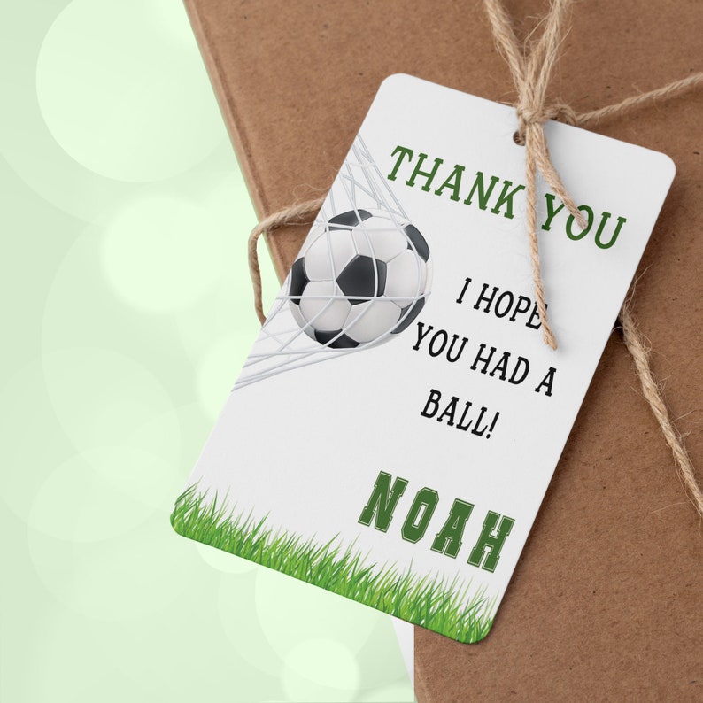Soccer Gift Thank You Favor Labels Football Tags Soccer - Etsy