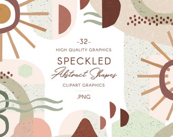 Abstract Boho Shapes Clip Art Simple Geometric Illustrations | Etsy