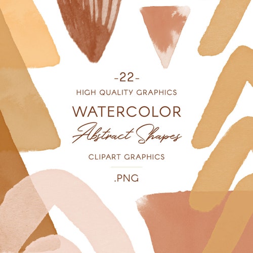 Abstract Boho Shapes Clip Art Modern Neutral Collage | Etsy