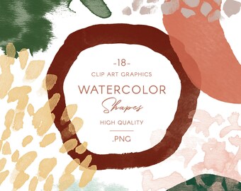 Abstract Boho Shapes Clip Art Modern Neutral Collage | Etsy