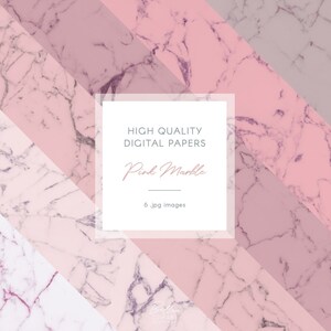Pink Marble Digital Paper Pack, Marble Backgrounds, Digital Marble ...