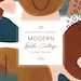 Modern Boho Collage Clipart, Neutral Abstract Shapes, Hand Drawn ...