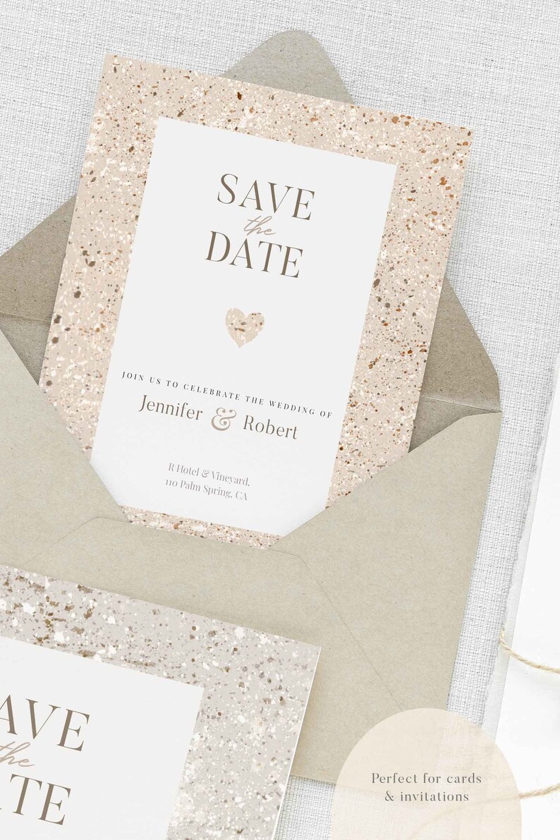 Neutral Stone Backgrounds Clipart Set, Speckled Texture Digital Papers ...