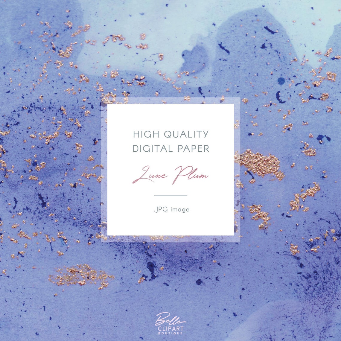 Alcohol ink digital paper indigo & gold abstract background | Etsy