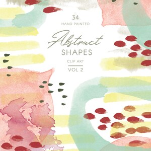 Abstract Watercolor Shapes VOL 2, Hand Painted Clipart, Transparent ...