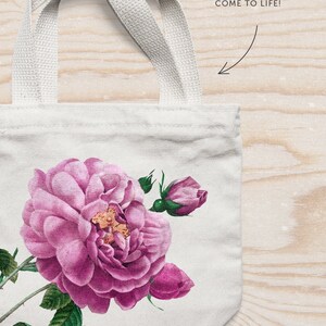 Vintage Flower Clipart - Digital Pink Rose Illustration - Decorative ...