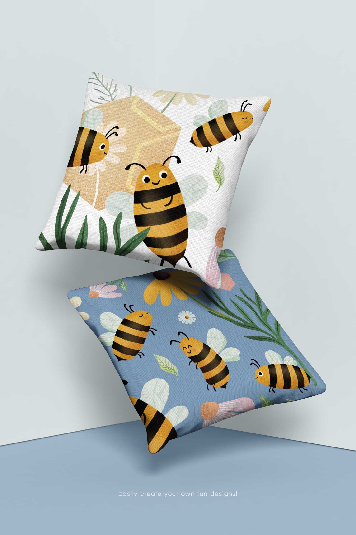 Bee PNG Clipart, Watercolor Bees, Flower, Leaf & Shape Graphics ...