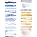 Blue & Gold Watercolor Brush Strokes Clipart Abstract Shapes - Etsy