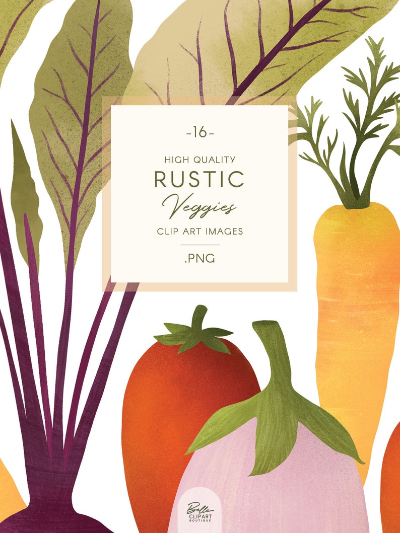 Rustic Watercolor Vegetables Clip Art, Colorful Veggies Illustration ...