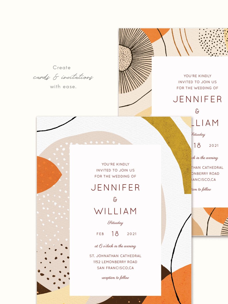 Abstract Boho Shapes Clip Art Modern Neutral Collage | Etsy