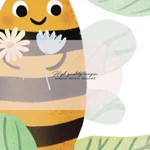 Bee PNG Clipart, Watercolor Bees, Flower, Leaf & Shape Graphics ...