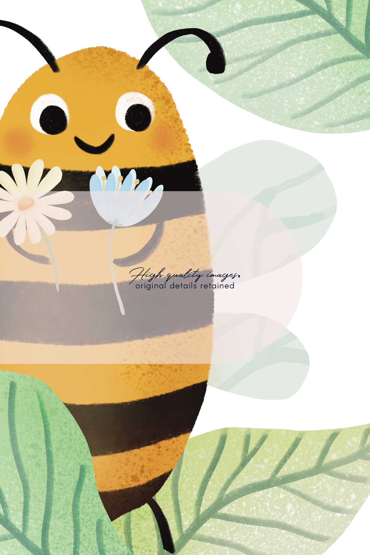 Bee PNG Clipart, Watercolor Bees, Flower, Leaf & Shape Graphics ...