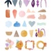 Abstract Boho Collage Clipart Transparent Watercolor Shapes - Etsy