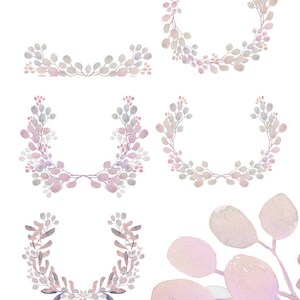 Pink Watercolor Floral Clipart Set Delicate Hand Painted Flowers ...