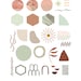 Neutral Abstract Shapes Clip Art, Textured Geometric Illustrations ...