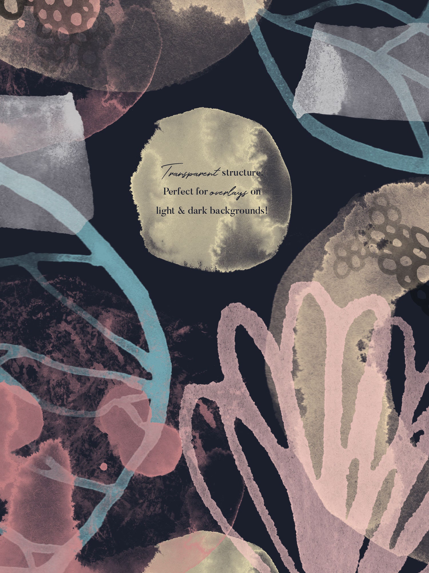 Abstract Watercolor Shapes VOL 1 30 Hand Painted Clipart - Etsy