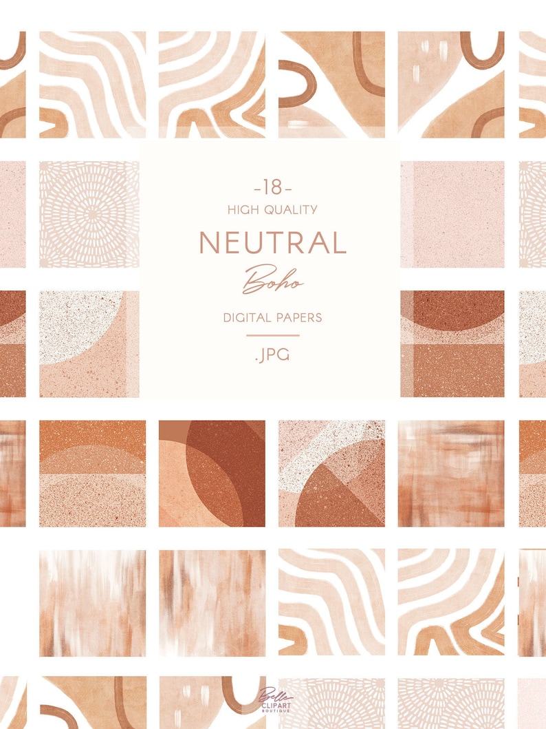 18 Neutral Abstract Backgrounds Modern Speckled Digital | Etsy