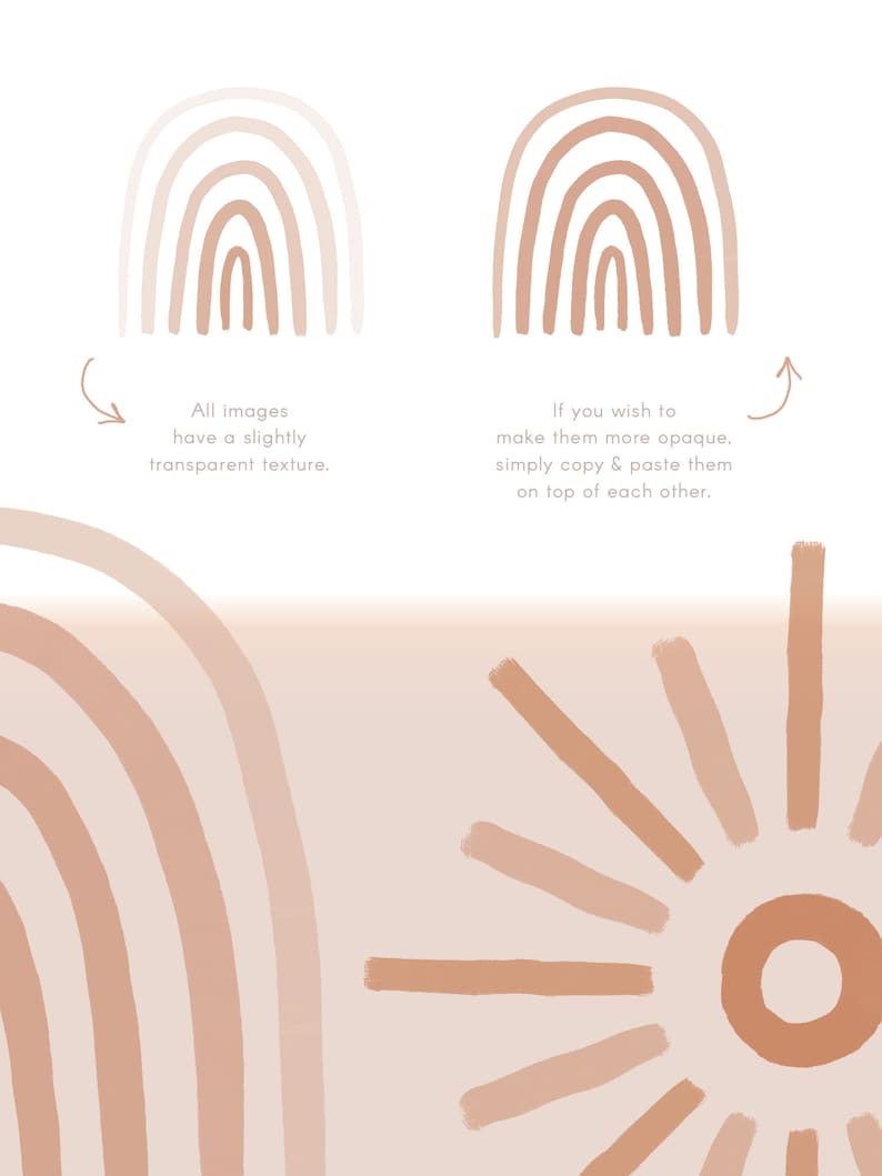 Abstract Rainbow & Sunshine Clip Art Geometric Collage - Etsy