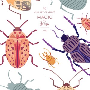 Bugs Clip Art, Insect Illustrations, Colorful Graphics - Etsy