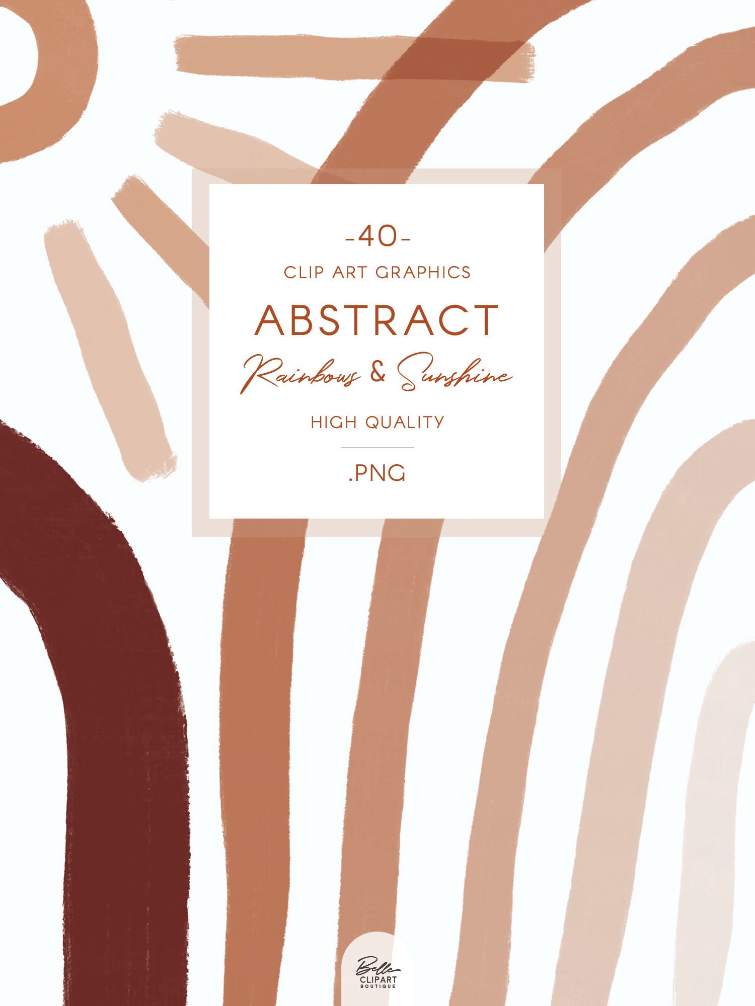 Abstract Rainbow & Sunshine Clip Art Geometric Collage - Etsy