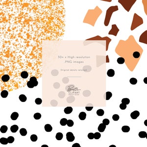 Abstract Boho Shapes Clip Art, Simple Geometric Illustrations, Colorful ...