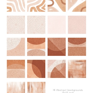 18 Neutral Abstract Backgrounds, Modern Speckled Digital Papers, Boho ...