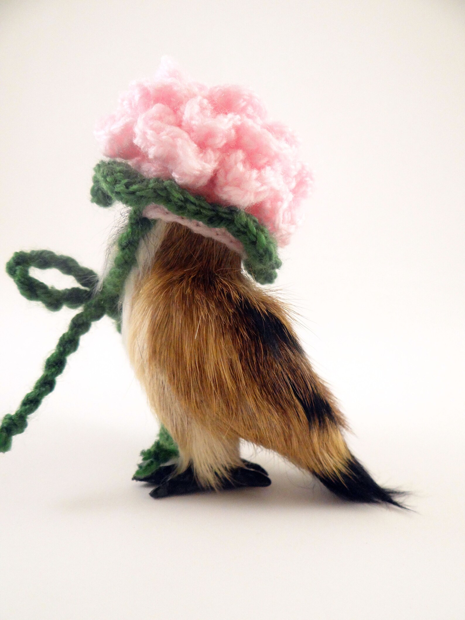 Tiny Rose reptile hat hat for hamster small lizard hat | Etsy