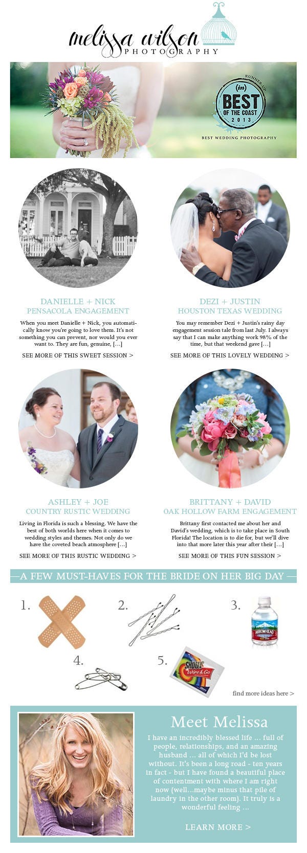 Newsletter Template Design PSD for Professional Photographer - Instant ...